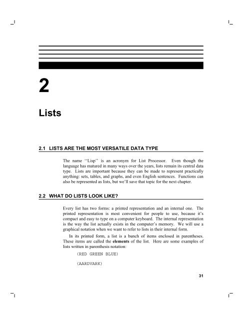 30 Common Lisp A