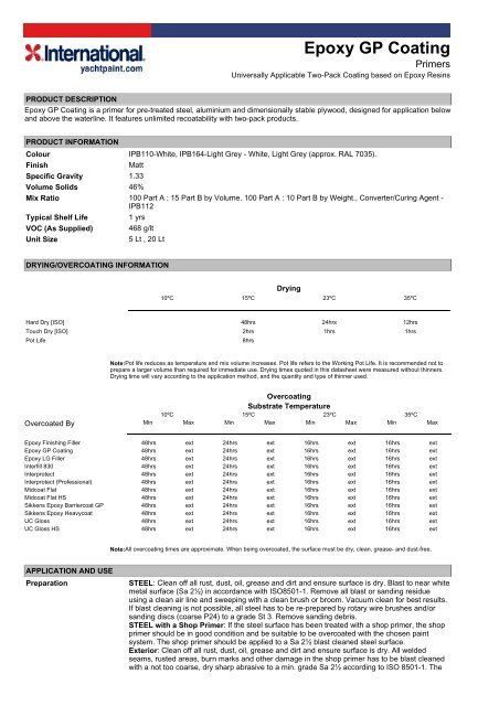 Epoxy GP Coating - Boatpaint.co.uk