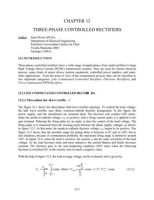 CHAPTER 12 THREE-PHASE CONTROLLED RECTIFIERS ∫
