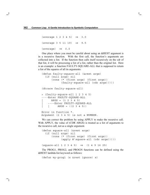 362 Common Lisp A