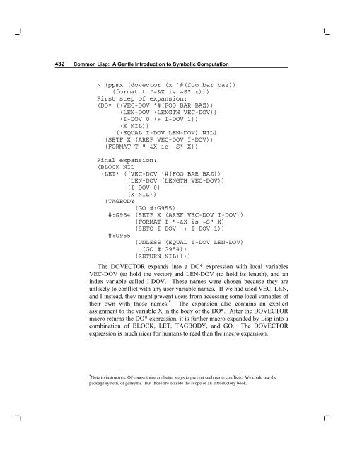 432 Common Lisp: A