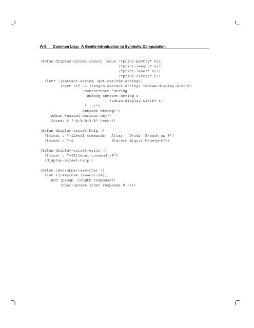 A 8 Common Lisp A