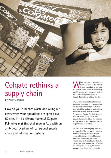 Colgate rethinks a supply chain