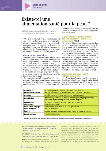 Existe T Il Une Alimentation Santé Pour La Peau Nutrition Ptolemee
