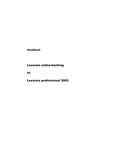 Lexware online banking