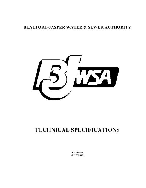 technical specifications - Beaufort Jasper Water and Sewer Authority