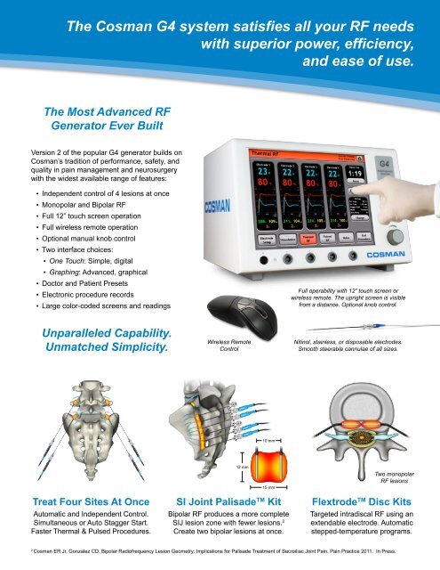 The Cosman G4 system sati