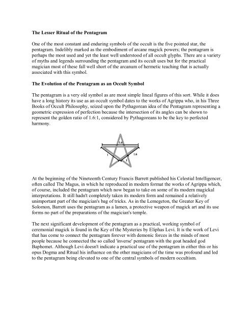 The Lesser Ritual of the Pentagram One of the ... - WordPress.com