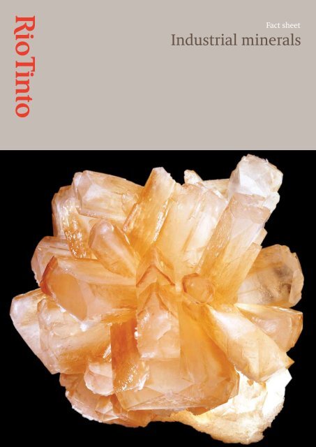 Fact sheet industrial minerals - Rio Tinto Serbia