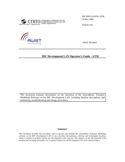 IDC Development LAN Operator's Guide - ATM - Comprehensive ...