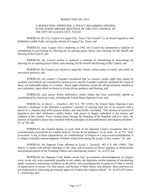 13-1230 - Proposed Resolution