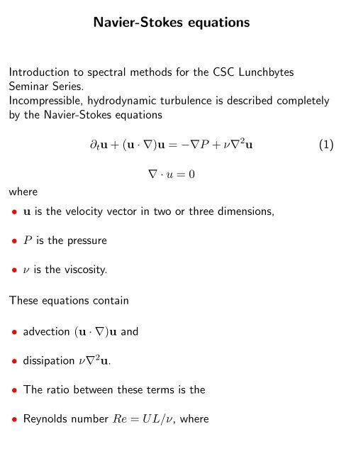 Introduction to spectral methods
