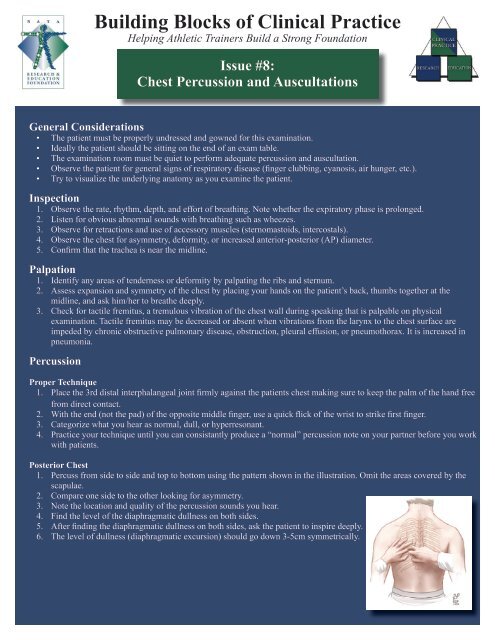 Chest Percussion and Auscultations - NATA Research & Education ...