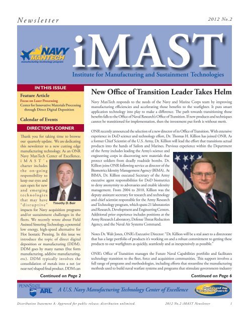 feature article - Applied Research Laboratory - Pennsylvania State ...