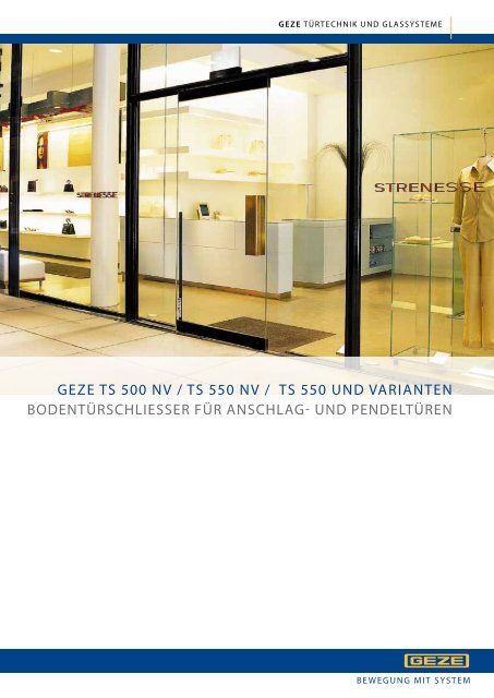 geze ts 500 nv / ts 550 nv / ts 550 und varianten bodentürschliesser ...
