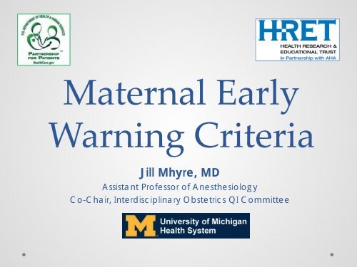 Maternal Early Warning Criteria