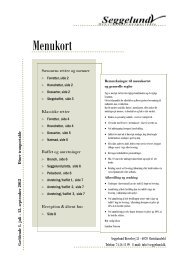 Menukort Fiske & skaldyrs buffet - Stygge Krumpen