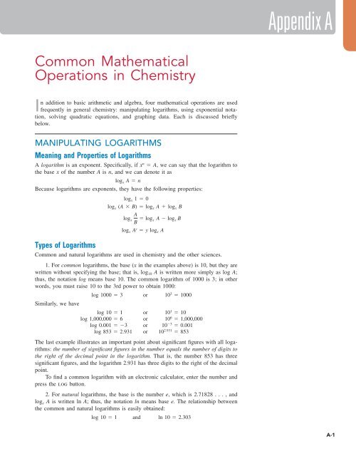 Appendix A - WebAssign