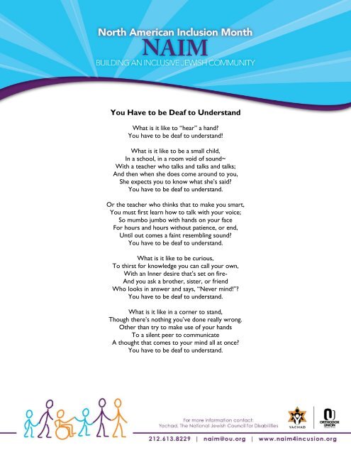 You have to be Deaf to Understand this Poem