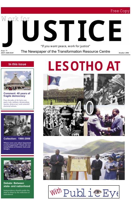 Lesotho at 40.indd - the Transformation Resource Centre