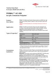 UCAR™ Latex XZ 91930.00 - Dow Construction Chemicals