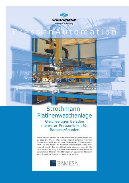 BAMESA - Strothmann-Platinenwaschanlage