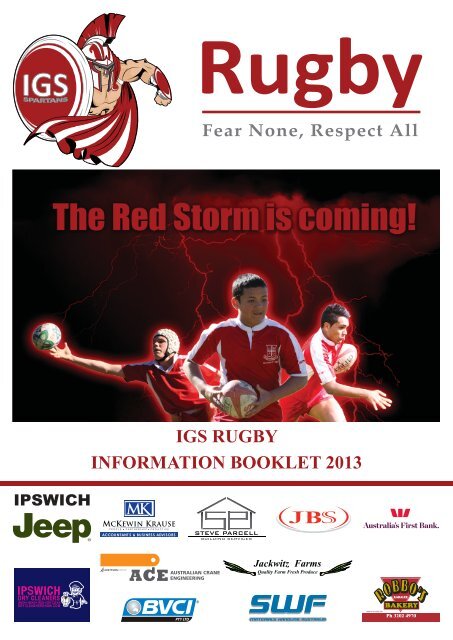 igs rugby 2013 - Ipswich Grammar School