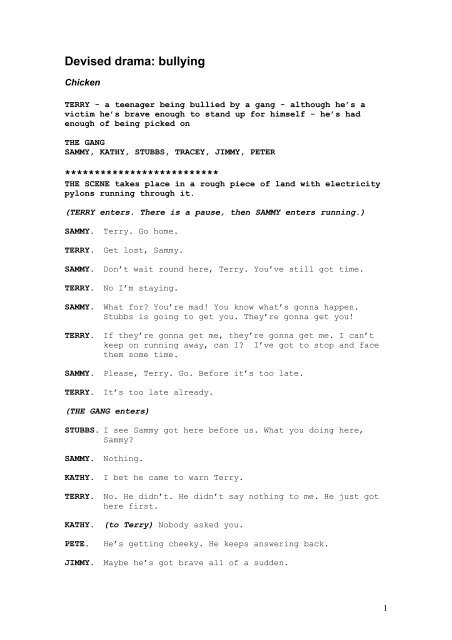 Devised Drama Chicken