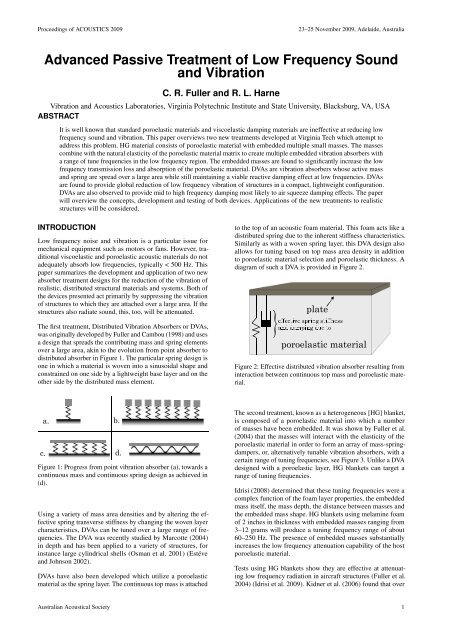 Advanced Passive Treatment of Low Frequency Sound and Vibration