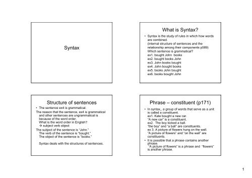Examples Of Syntax Sentences