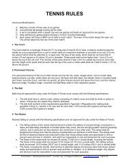 TABLE TENNIS RULES & REGULATIONS Singles, Doubles and ...