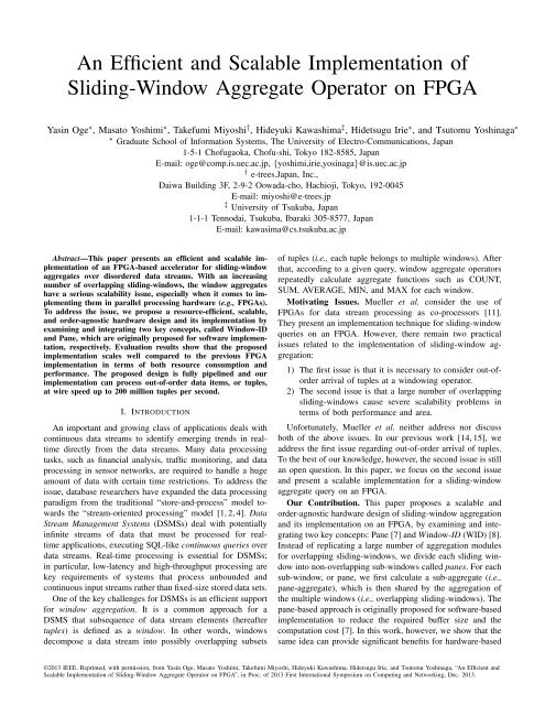 An Efficient and Scalable Implementation of Sliding-Window ...