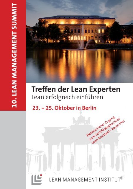 finden Sie den Flyer zum 10. Lean Management Summit