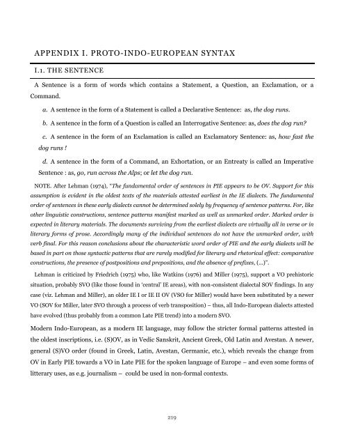 Proto-Indo-European Syntax