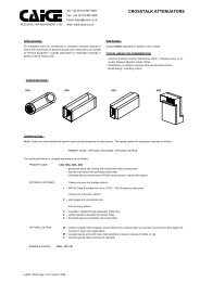 CROSS-TALK ATTENUATORS - Fantech