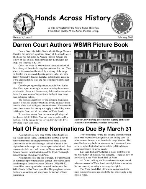 Hands Across History - White Sands Missile Range Museum