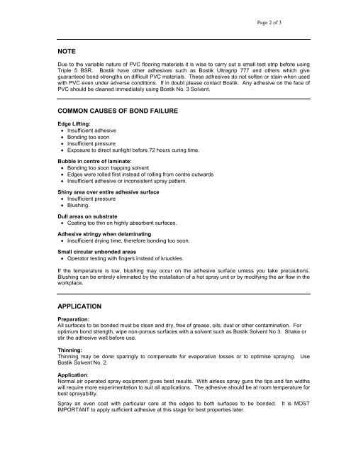 Page 2 of 3NOTEDue to the