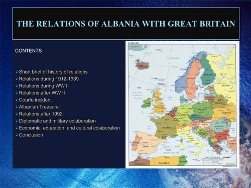 THE RELATIONS OF ALBANIA WITH GREAT BRITAIN