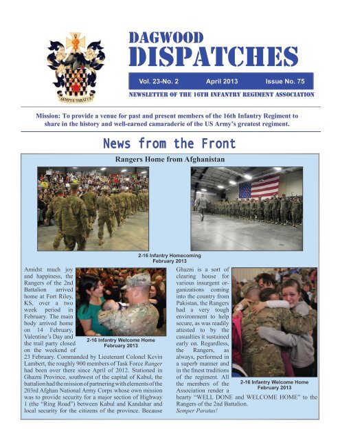 Dispatches - 16th Infantry Regiment Association