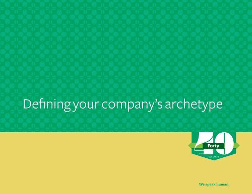 to download this free brand archetypes exercise - Forty