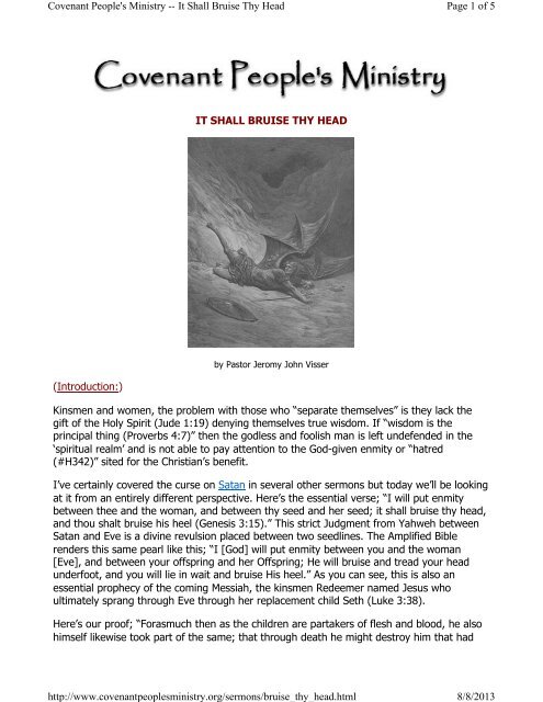 Introduction - Covenant People's Ministry