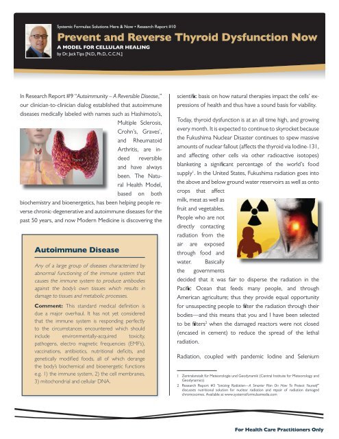 Prevent and Reverse Thyroid Dysfunction Now - Systemic Formulas