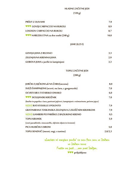 Jedilni list v PDF formatu