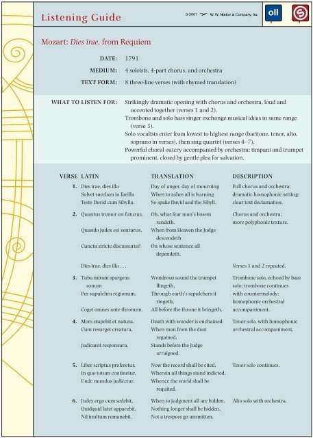 Listening Guide - WW Norton & Company