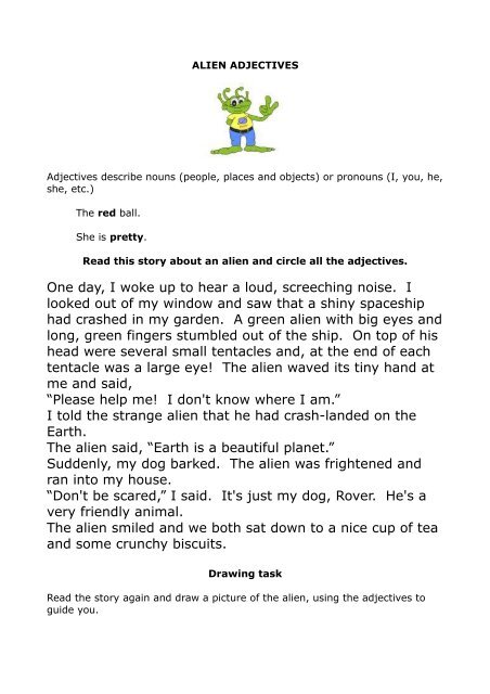 alien adjectives - Lesson Library