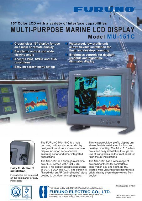 15" marine display mu-151c - Furuno