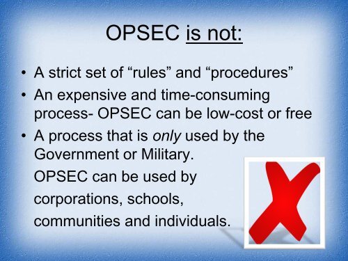 OPSEC is