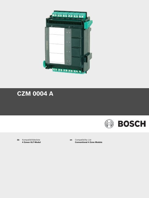 CZM 0004 A - Bosch Security Systems