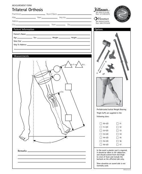 MEASUREMENT FORMTrilatera