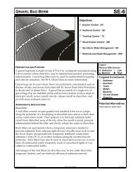 Gravel Bag Berm SE-6 - (BMP) Handbooks